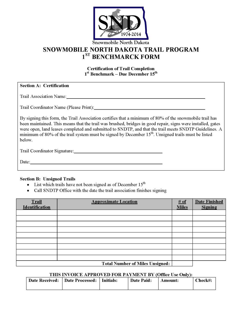 Grooming Forms « Snowmobile North Dakota Official Website